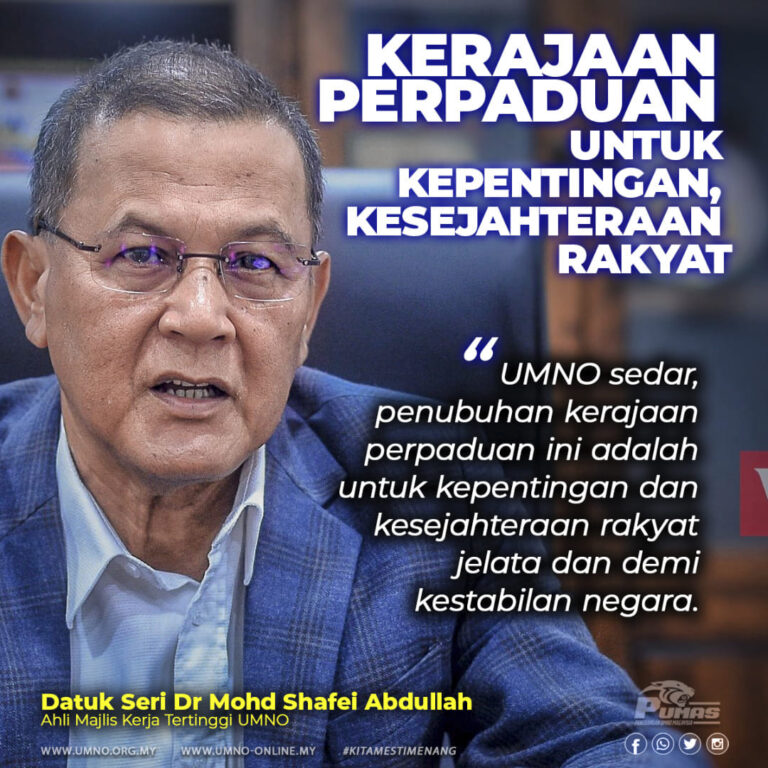 Kerajaan Perpaduan Untuk Kepentingan, Kesejahteraan Rakyat – Dr Shafei