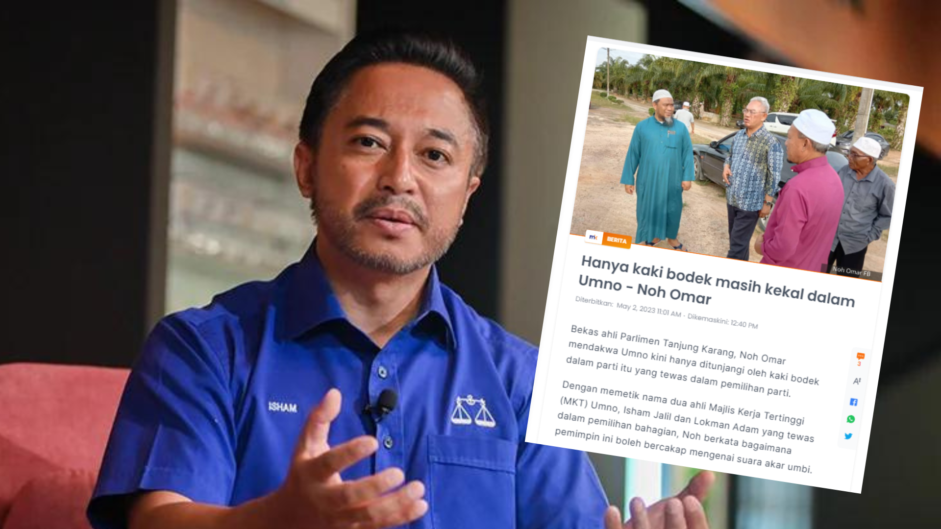 Isham Ingatkan Noh Omar, Banyak Jasa UMNO Kepada Beliau