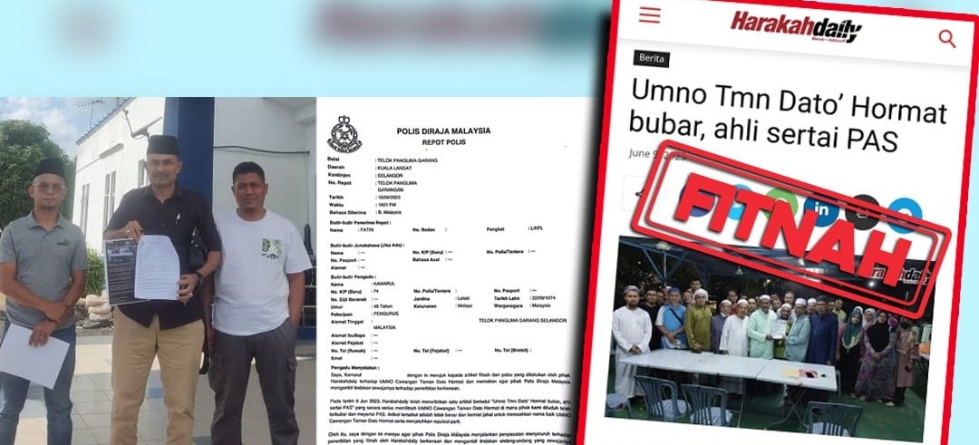 Penerbitan Pas Berbaur Fitnah, Laporan Polis Terhadap Harakah Daily Dibuat