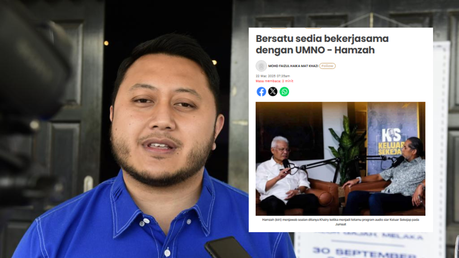 Kalau PPBM Ikhlas Nak Bekerjasama, Buktikan Dengan Tindakan – Mohd Ridwan