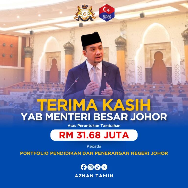 Pendidikan Johor Terus Diberi Peruntukan Tambahan, Ringankan Beban ...